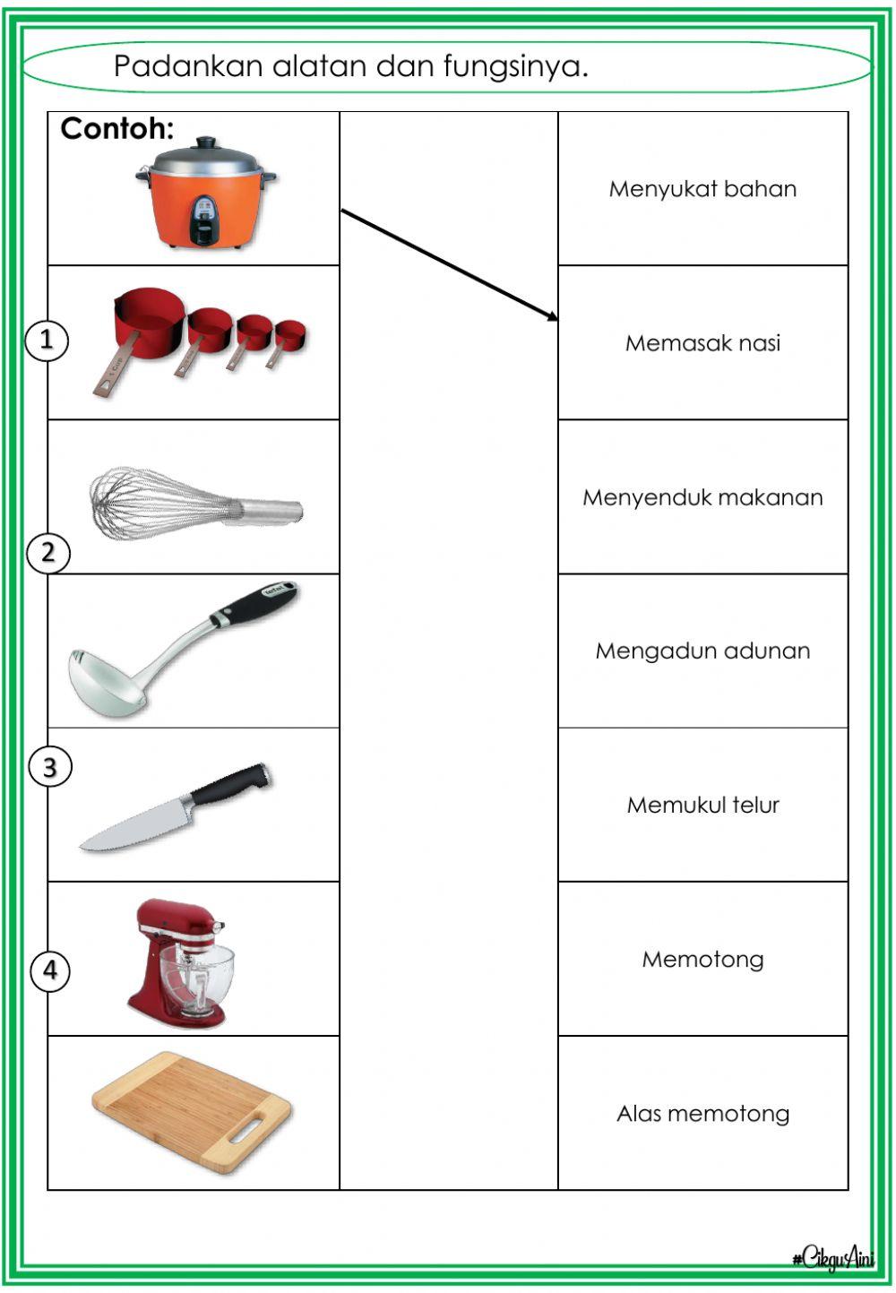 Asas masakan | LiveWorksheets | 677103