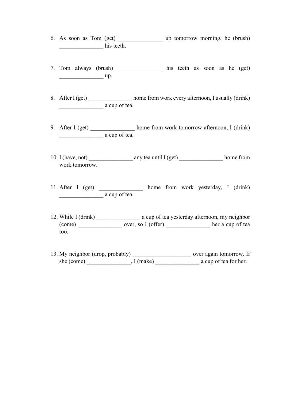 Expressing the future in time clauses and IF clauses