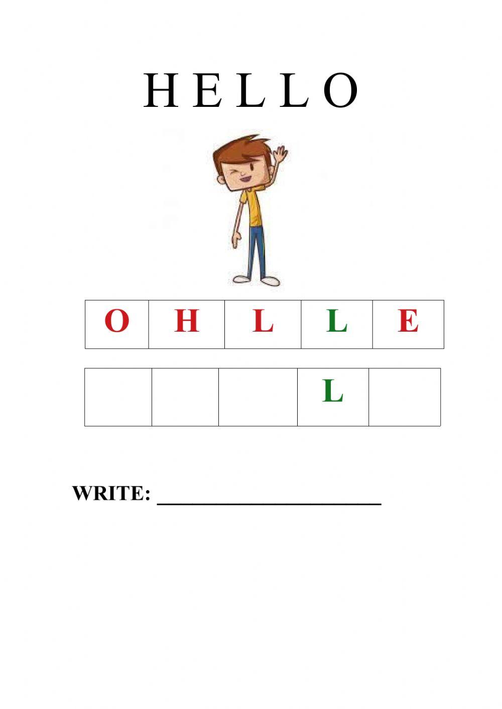 Hello English as a Second Language (ESL) worksheet | Live Worksheets