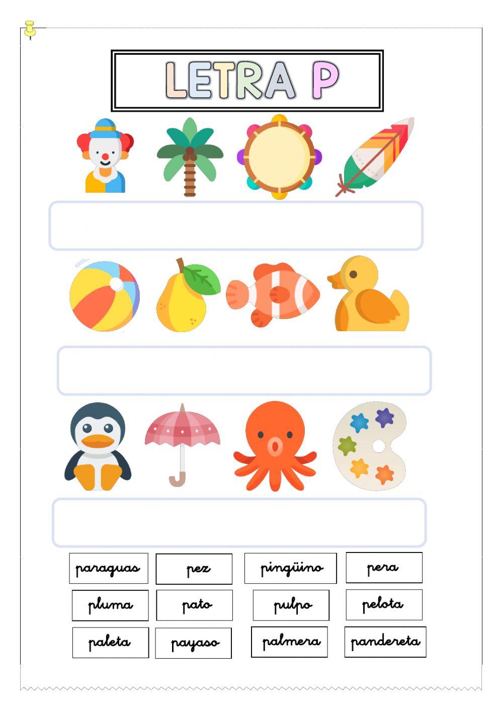 Letra P online exercise for 1º | Live Worksheets