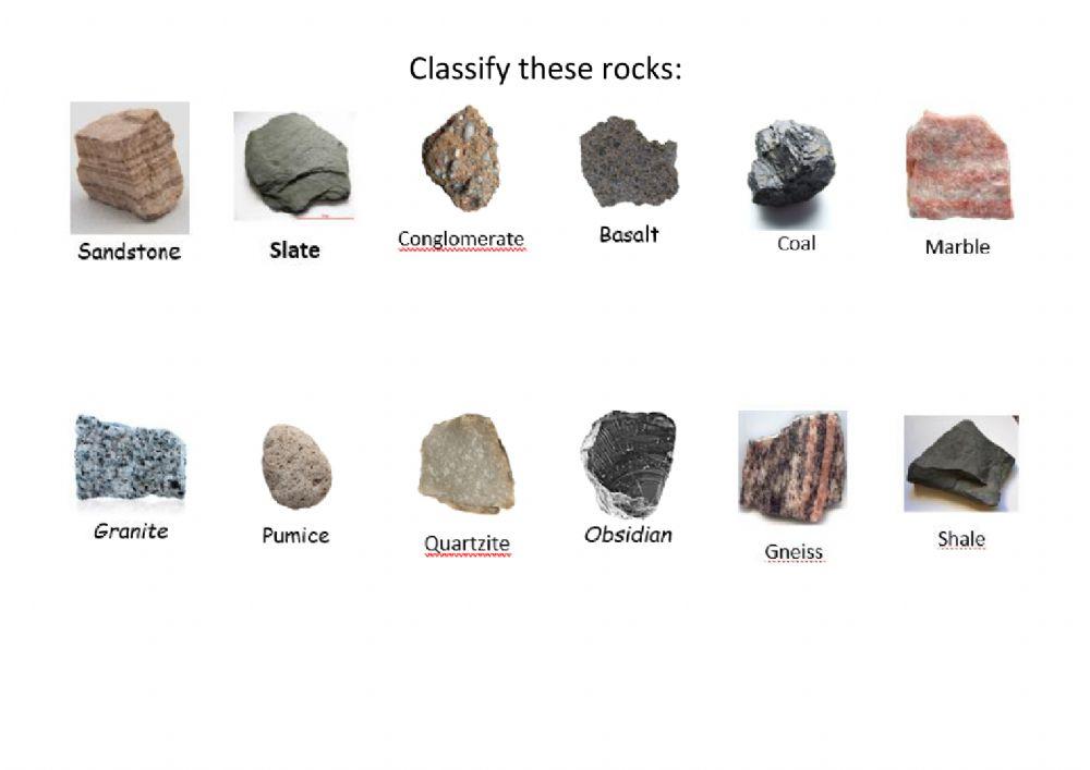 Rock types | LiveWorksheets | 678057