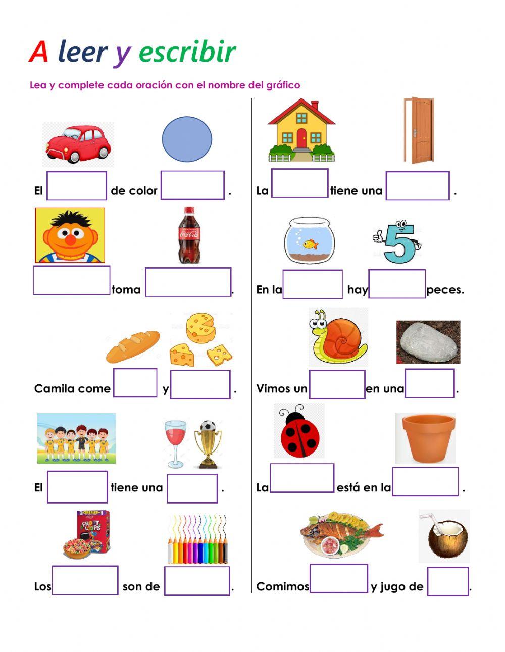 Oraciones incompletas online activity for Segundo de Básica | Live ...