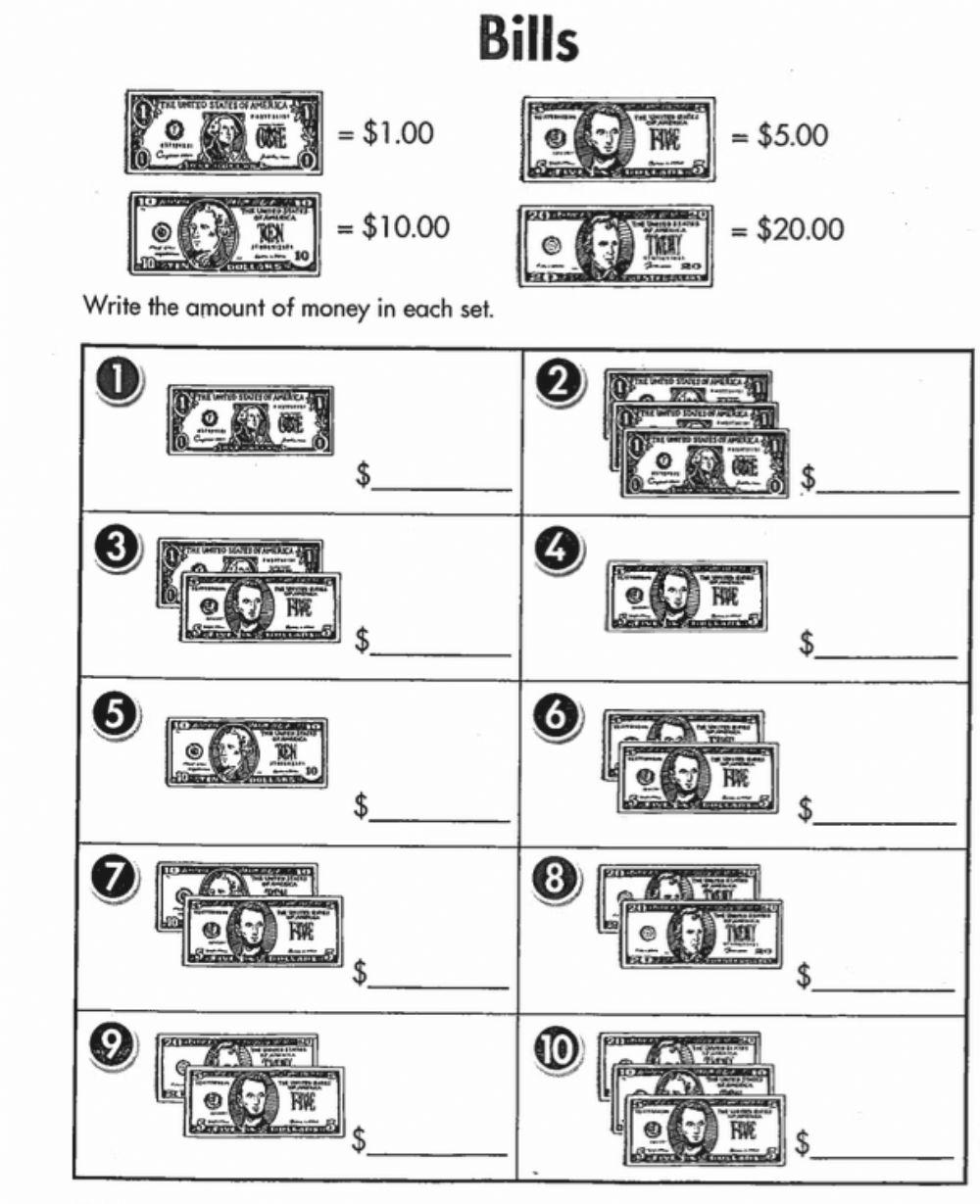 Bills 2 worksheet | Live Worksheets