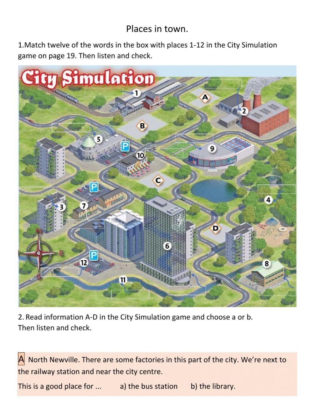 Places in town. EP1. (pg.18-19) worksheet | Live Worksheets