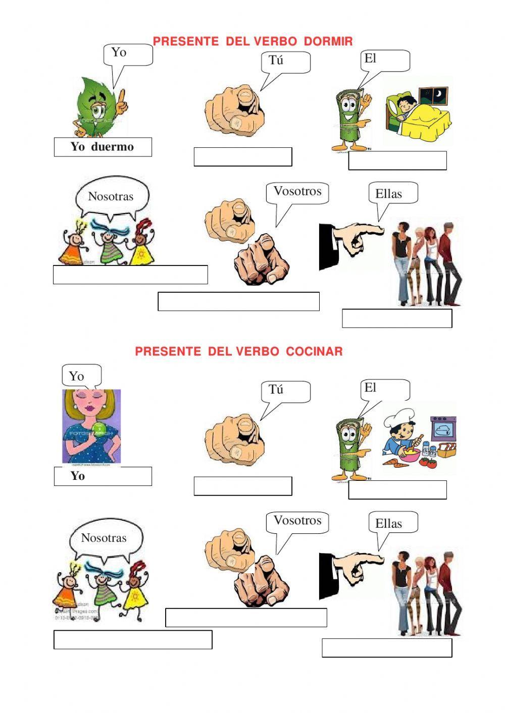 Personas verbales worksheet | Live Worksheets