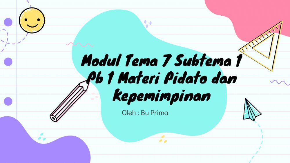 Modul Tema 7 Suntema 1 PB 1 Bagian A worksheet | Live Worksheets