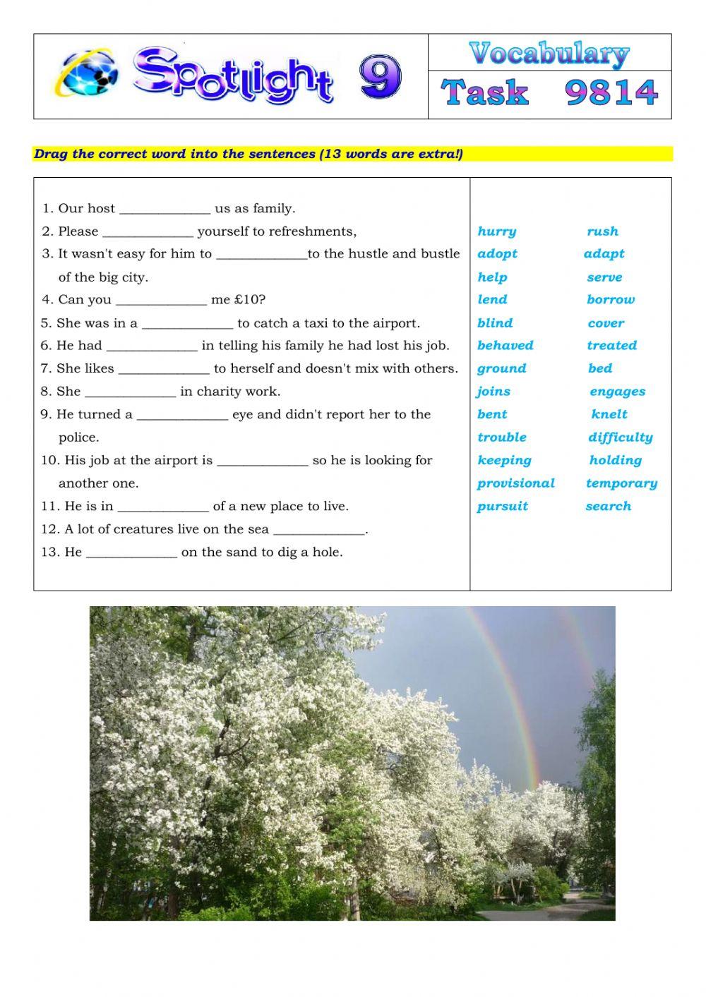 Spotlight 9 Tas… | Free Interactive Worksheets | 679681