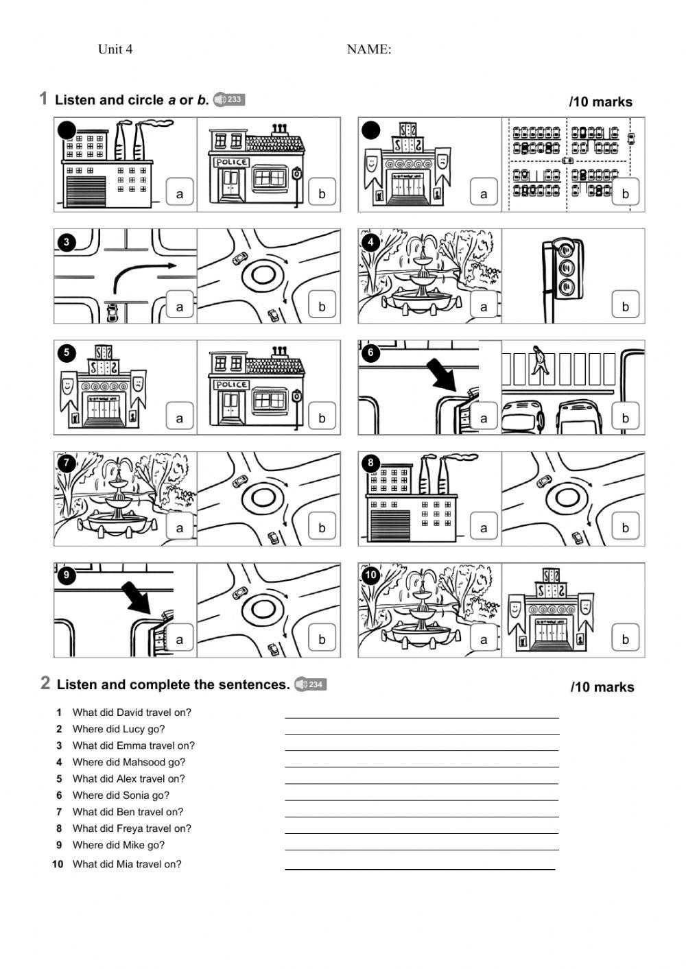 English Unit 4 activity | Live Worksheets