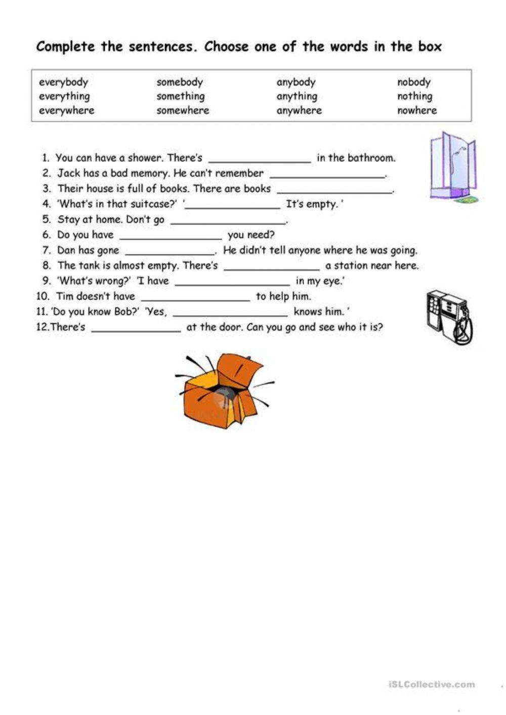 Indefinite pronouns online exercise for | Live Worksheets