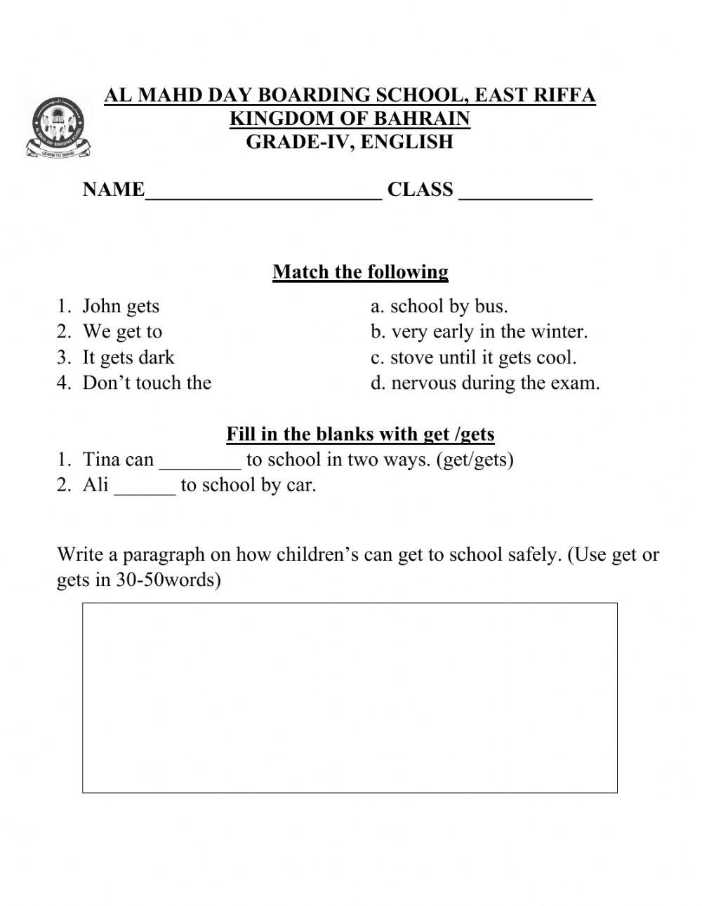 English- Usage worksheet | Live Worksheets