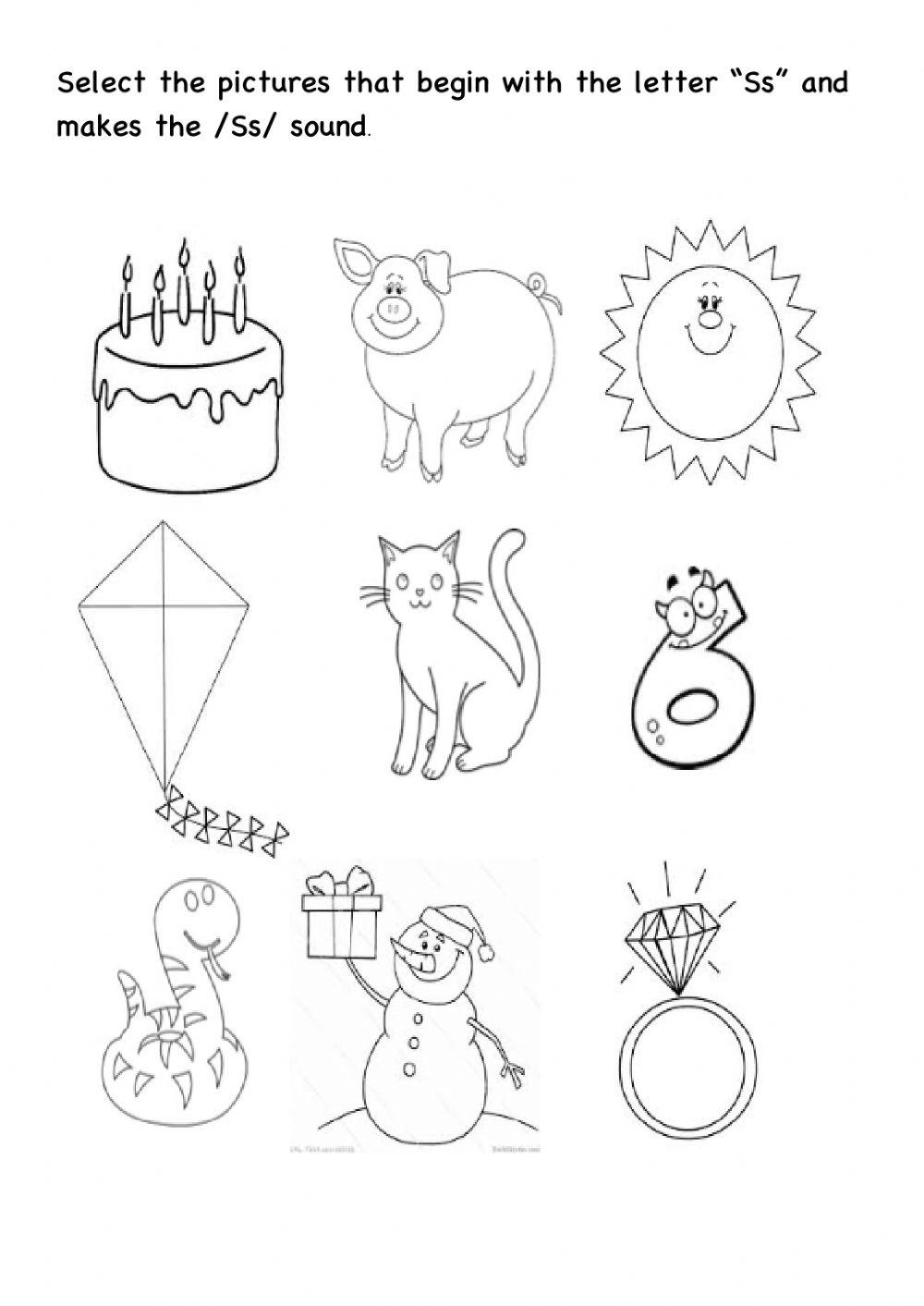 Letter Ss | Free Interactive Worksheets | 614967