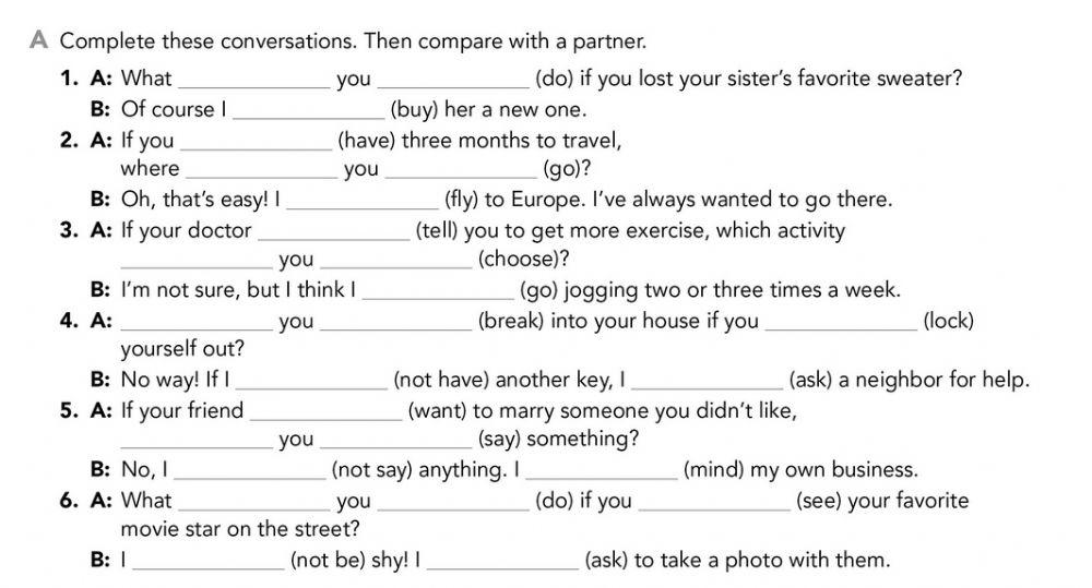 Second conditional online pdf worksheet | Live Worksheets