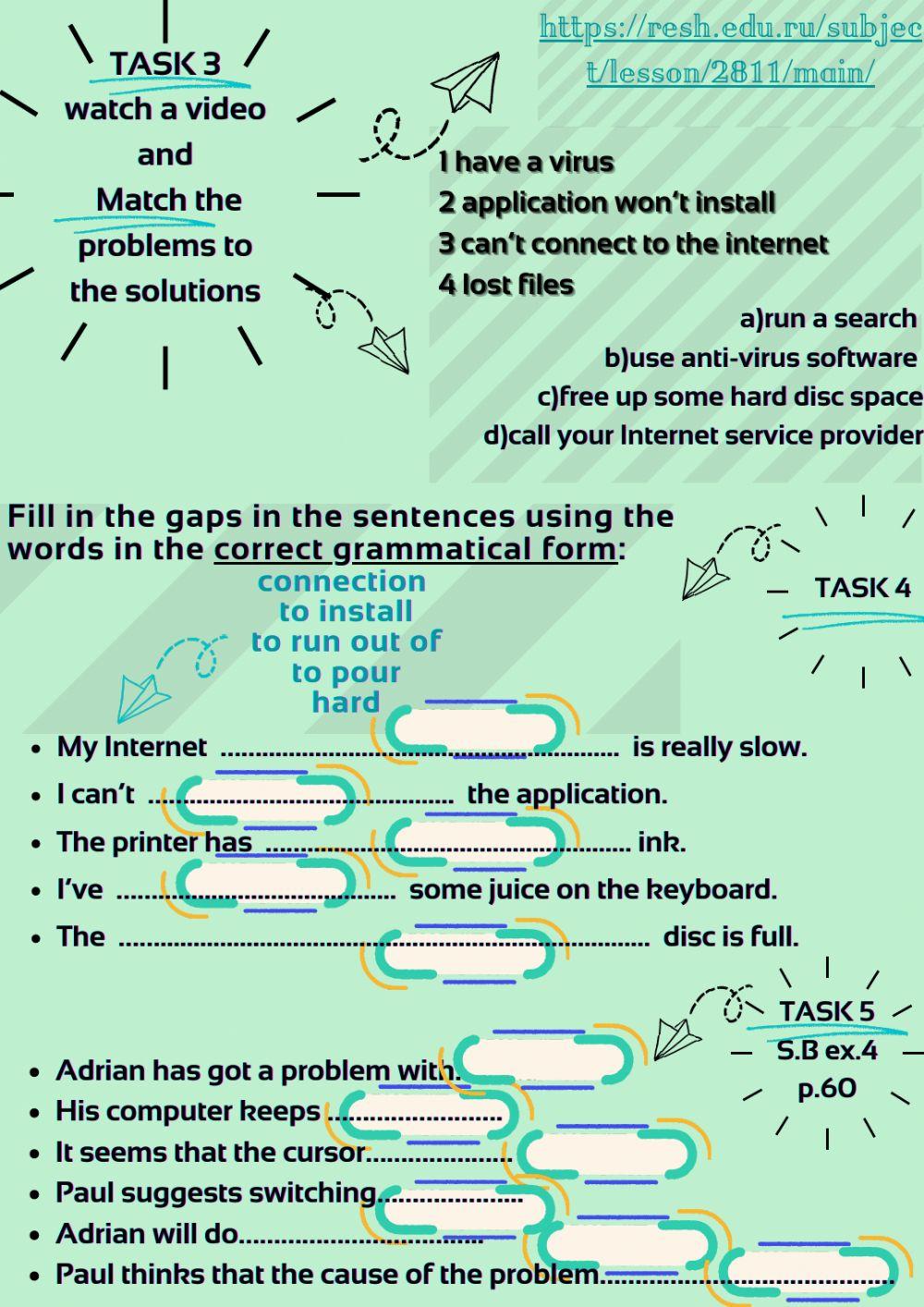 Spotlight 9(4b) - COMPUTER PROBLEMS (lesson) online exercise for | Live Worksheets