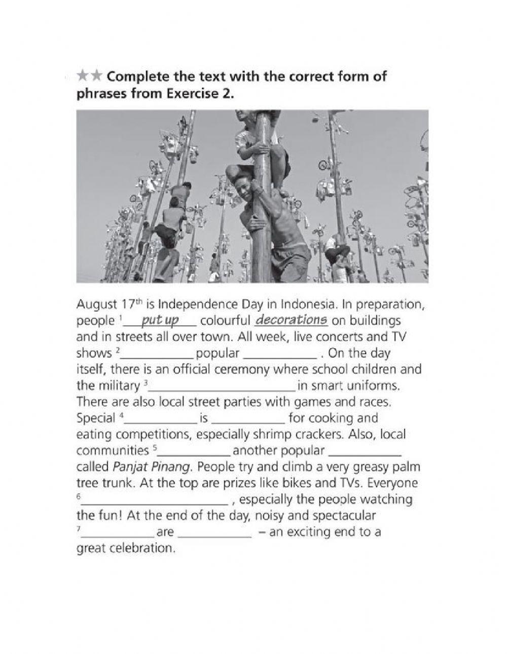 Vocabulary unit 6 online exercise | Live Worksheets