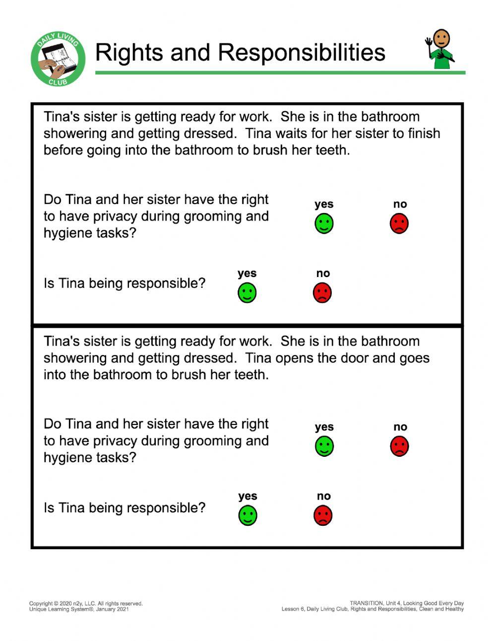 ULS Jan2021 Rights and Responsibilities worksheet 6345672