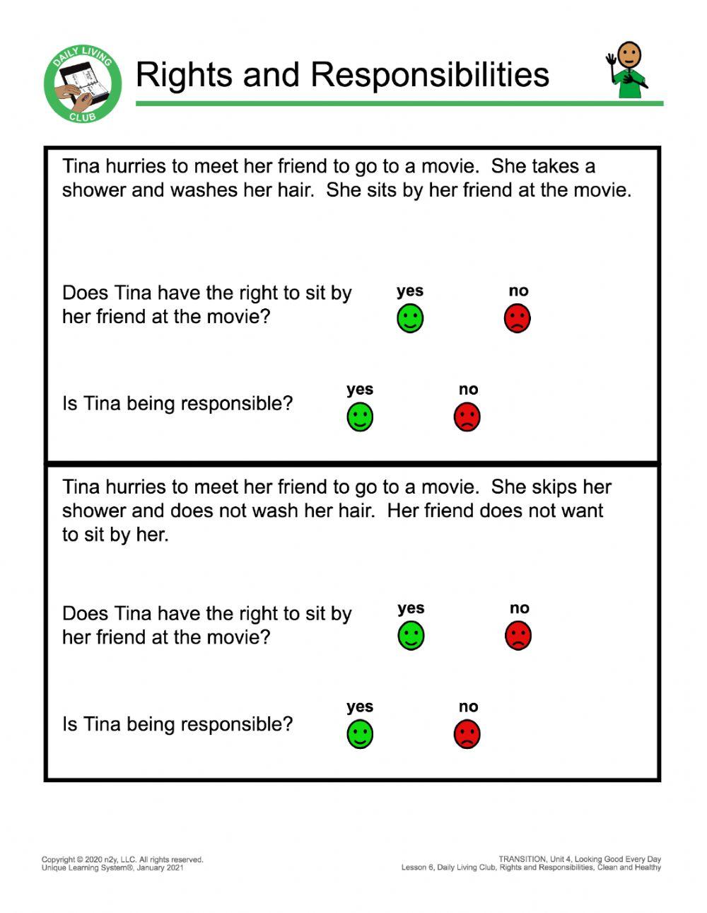 ULS Jan2021 Rights and Responsibilities worksheet 6345672