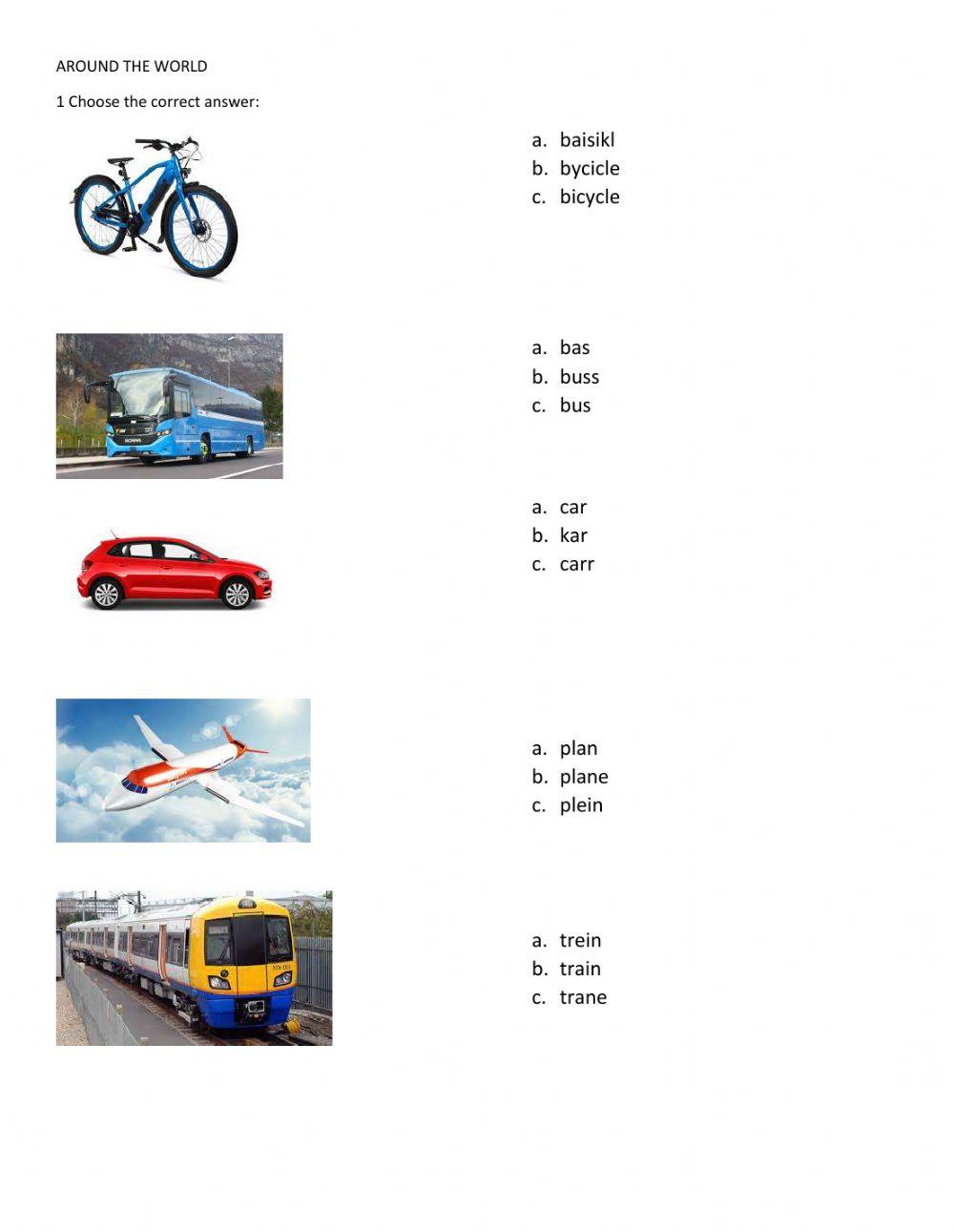 Transport 616841 | britan | Live Worksheets