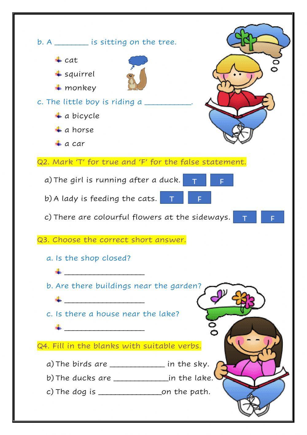 Picture Compreh… | Free Interactive Worksheets | 617930