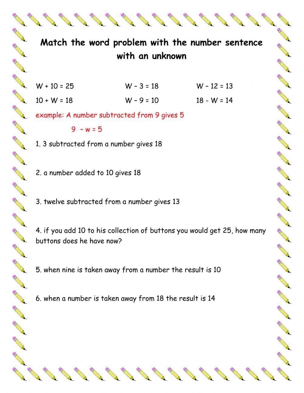 Worksheet On Converting Words To Equations Pdf: Mastering the Language ... Worksheet On Converting Words To Equations Pdf: Mastering the Language ...