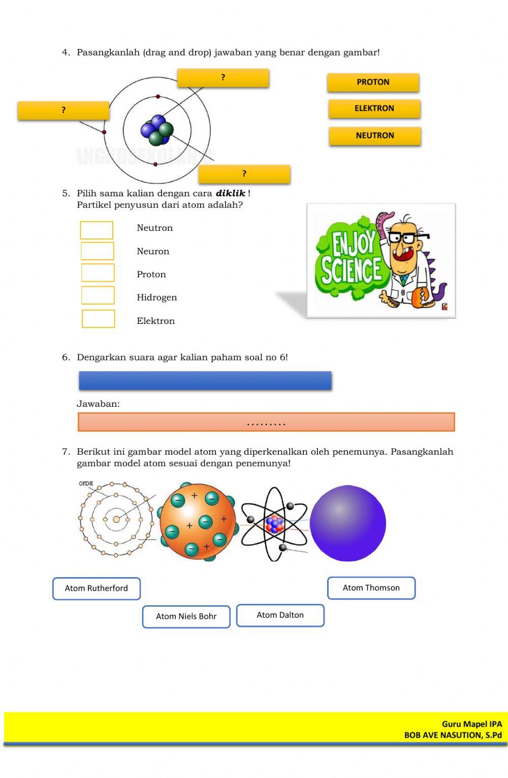 Struktur Atom exercise | Live Worksheets