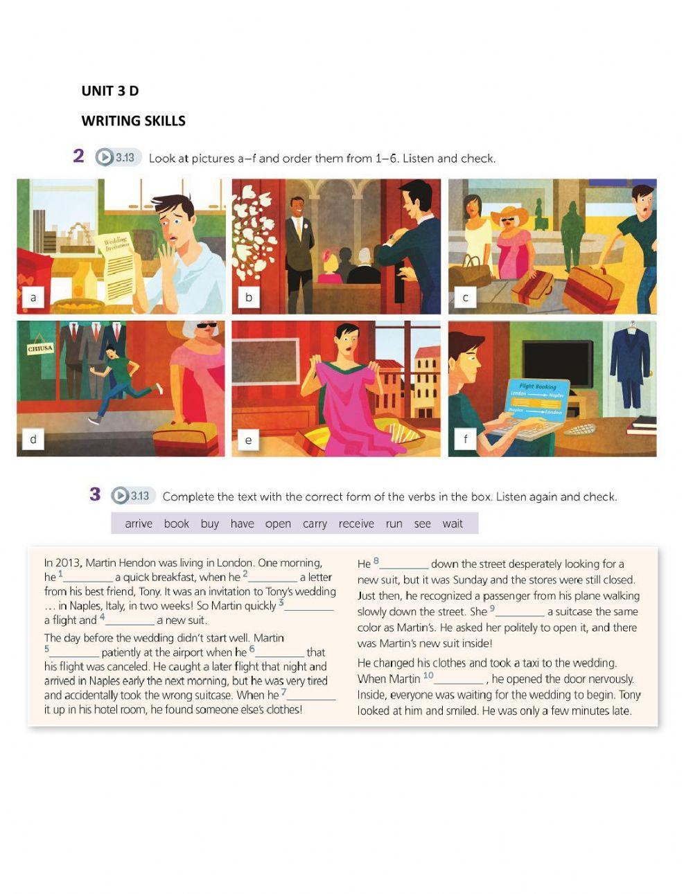 I 3 Unit 3 D Writing Skills worksheet | Live Worksheets