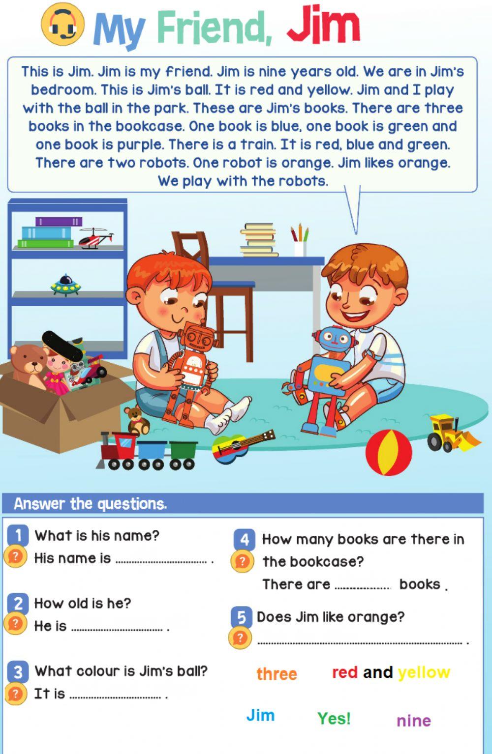 975534 | My Friend, Jim | Burcin Calgav | LiveWorksheets