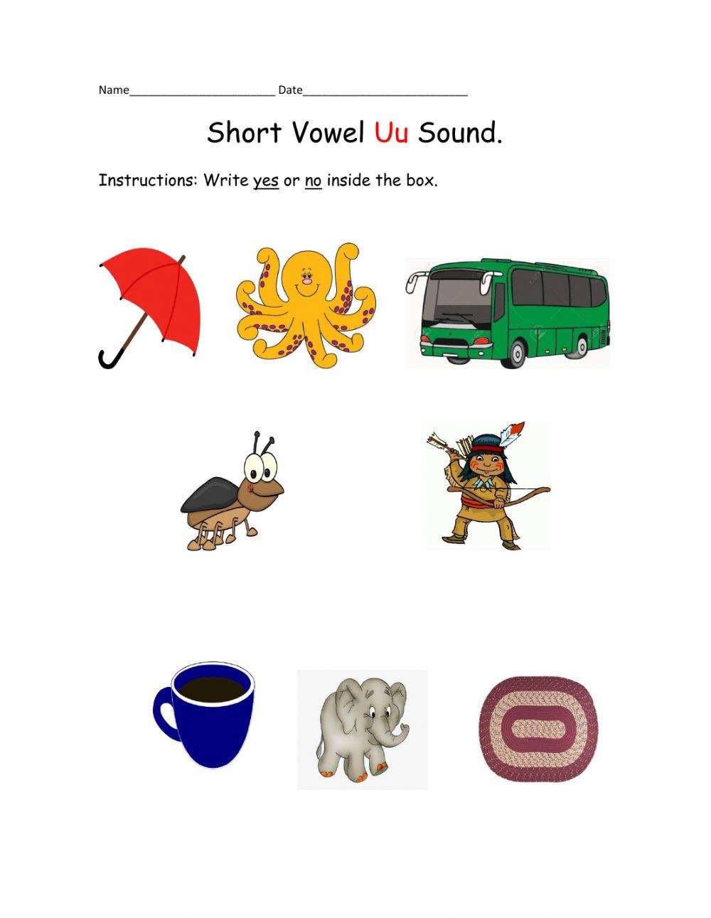 Identify Short … | Free Interactive Worksheets | 619174