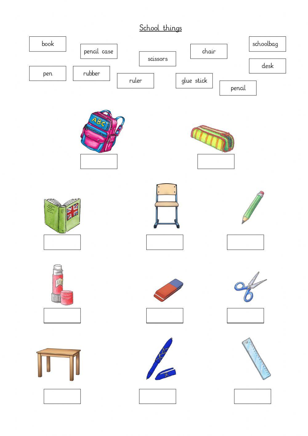School things 619512 | SRathke | Live Worksheets