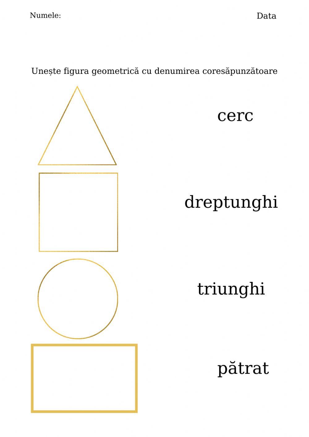 Forme geometrice | Free Interactive Worksheets | 619574