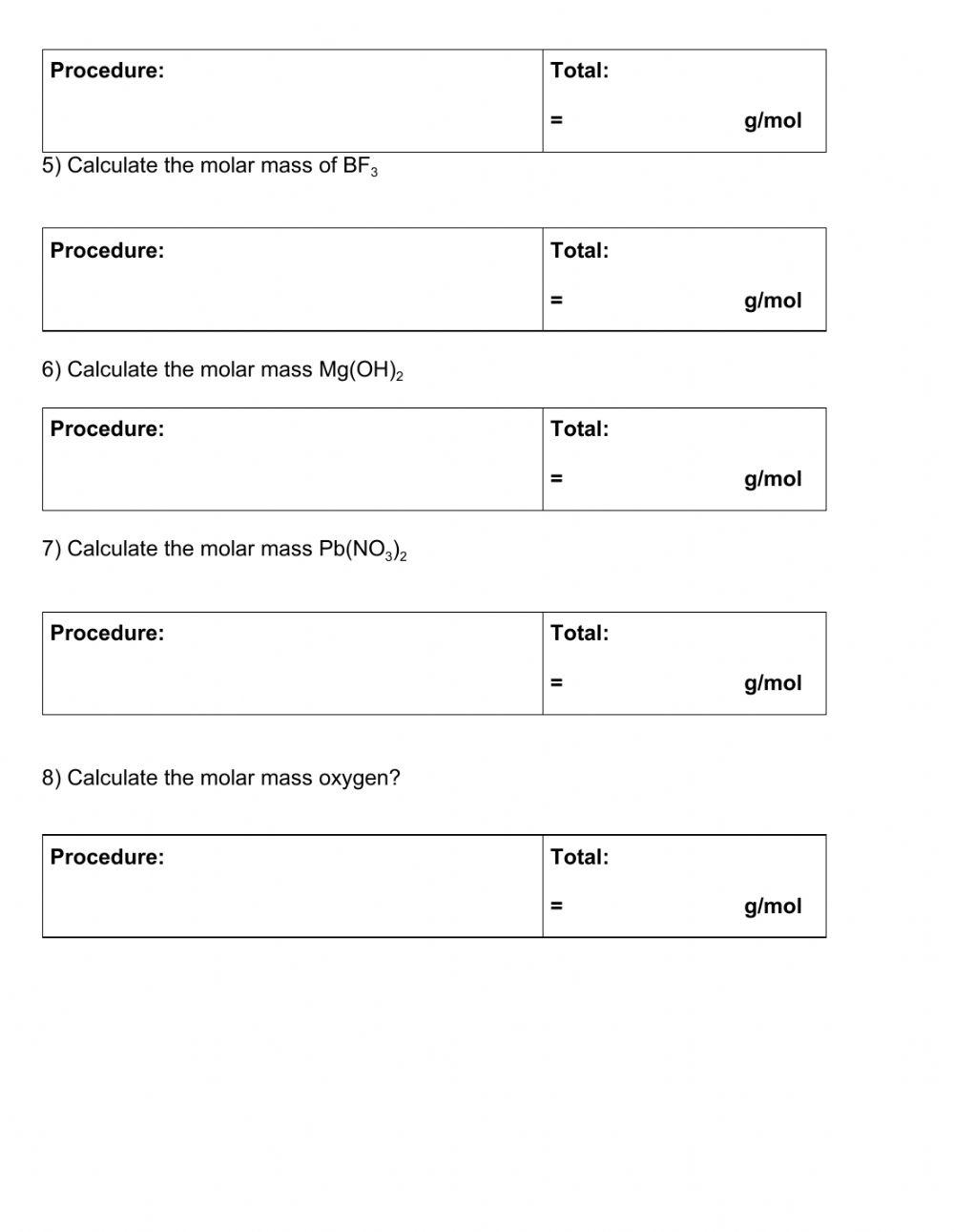 619483 | Molar Mass Worksheet | vramirez26