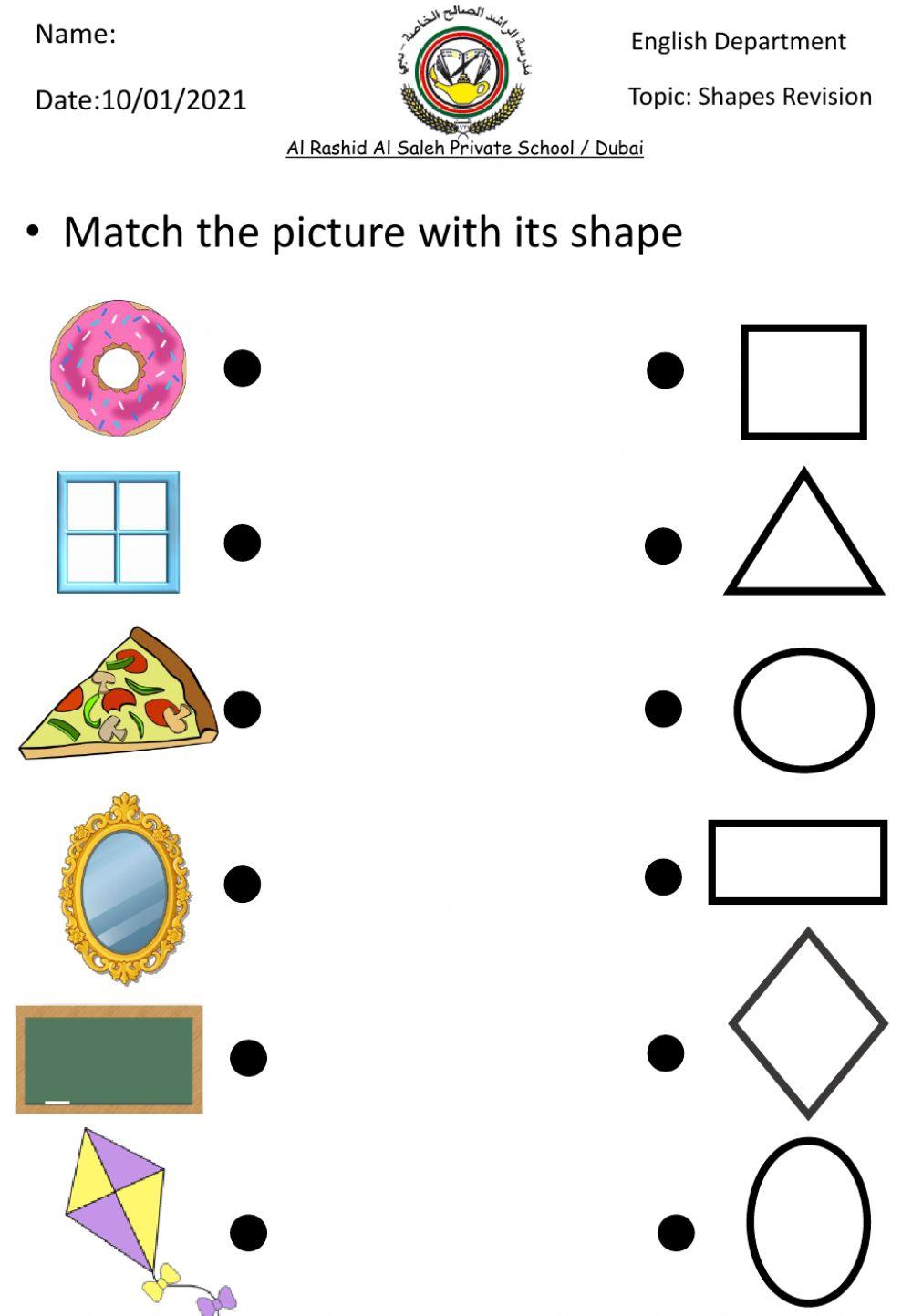 shapes revision online exercise for | Live Worksheets