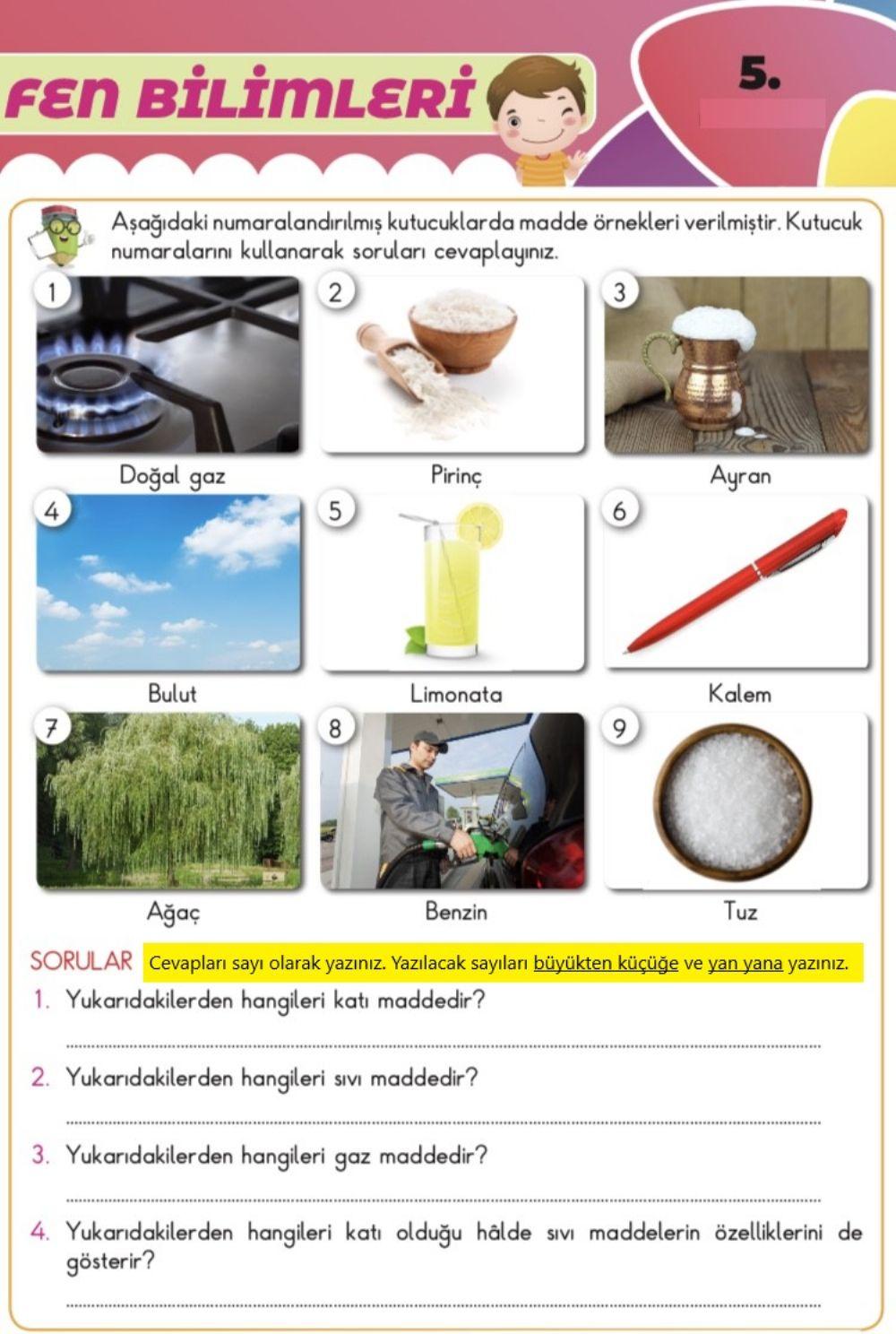 Fen Bilimleri 3.hafta sayfa 1 worksheet | Live Worksheets