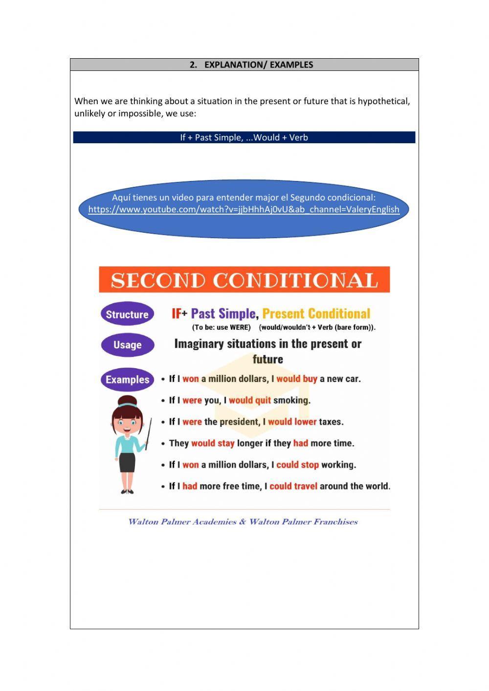 Segundo condicional online worksheet | Live Worksheets