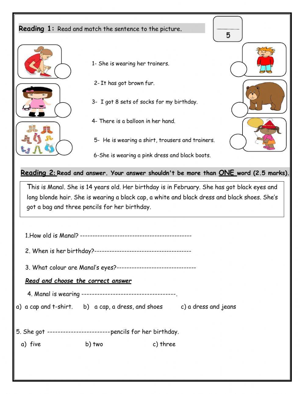 Grade 3 Test 1 620116 | Eman2425 | LiveWorksheets