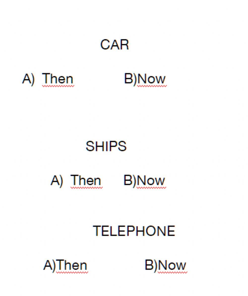 Then - Now worksheet | Live Worksheets