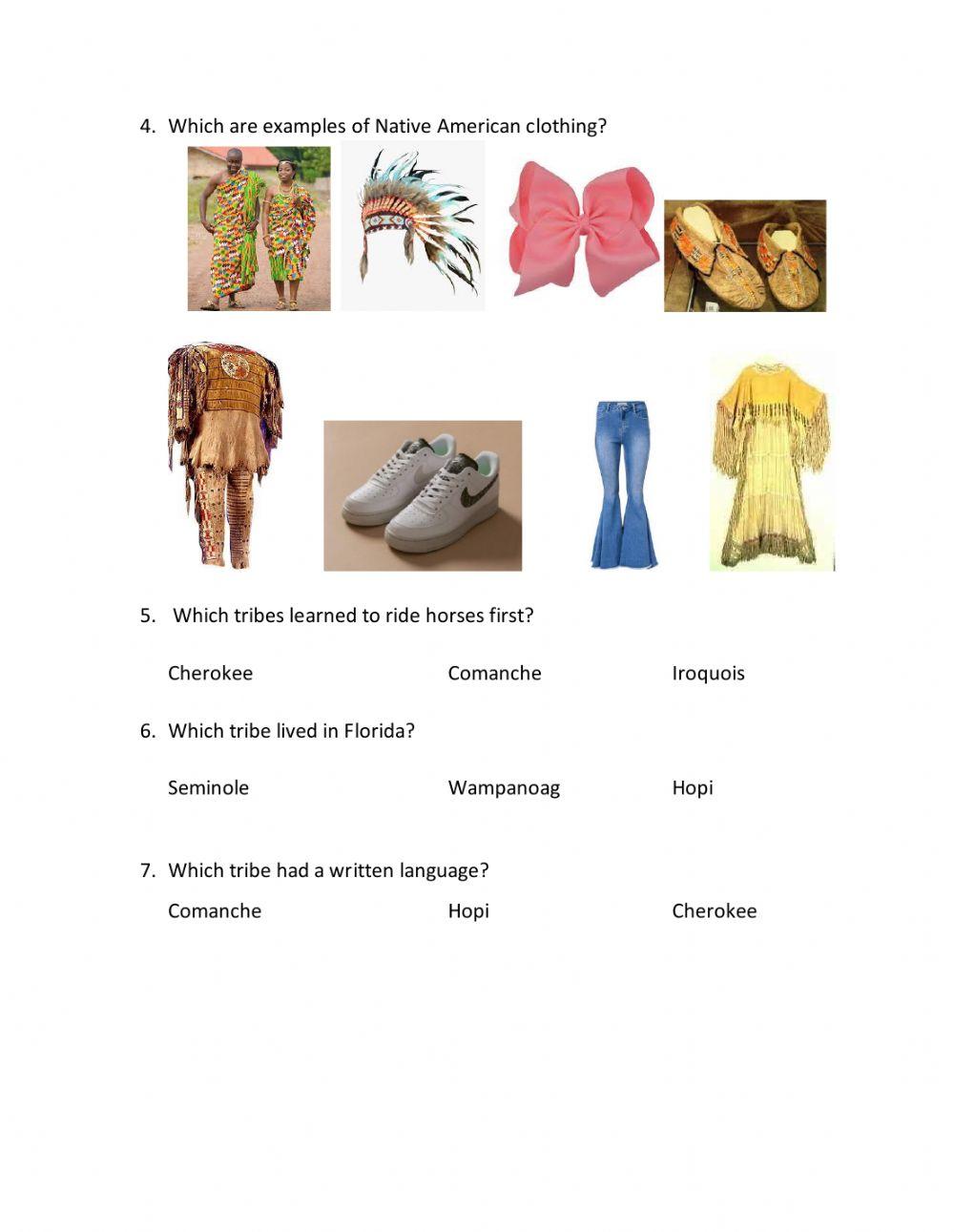 Native American… | Free Interactive Worksheets | 6349114