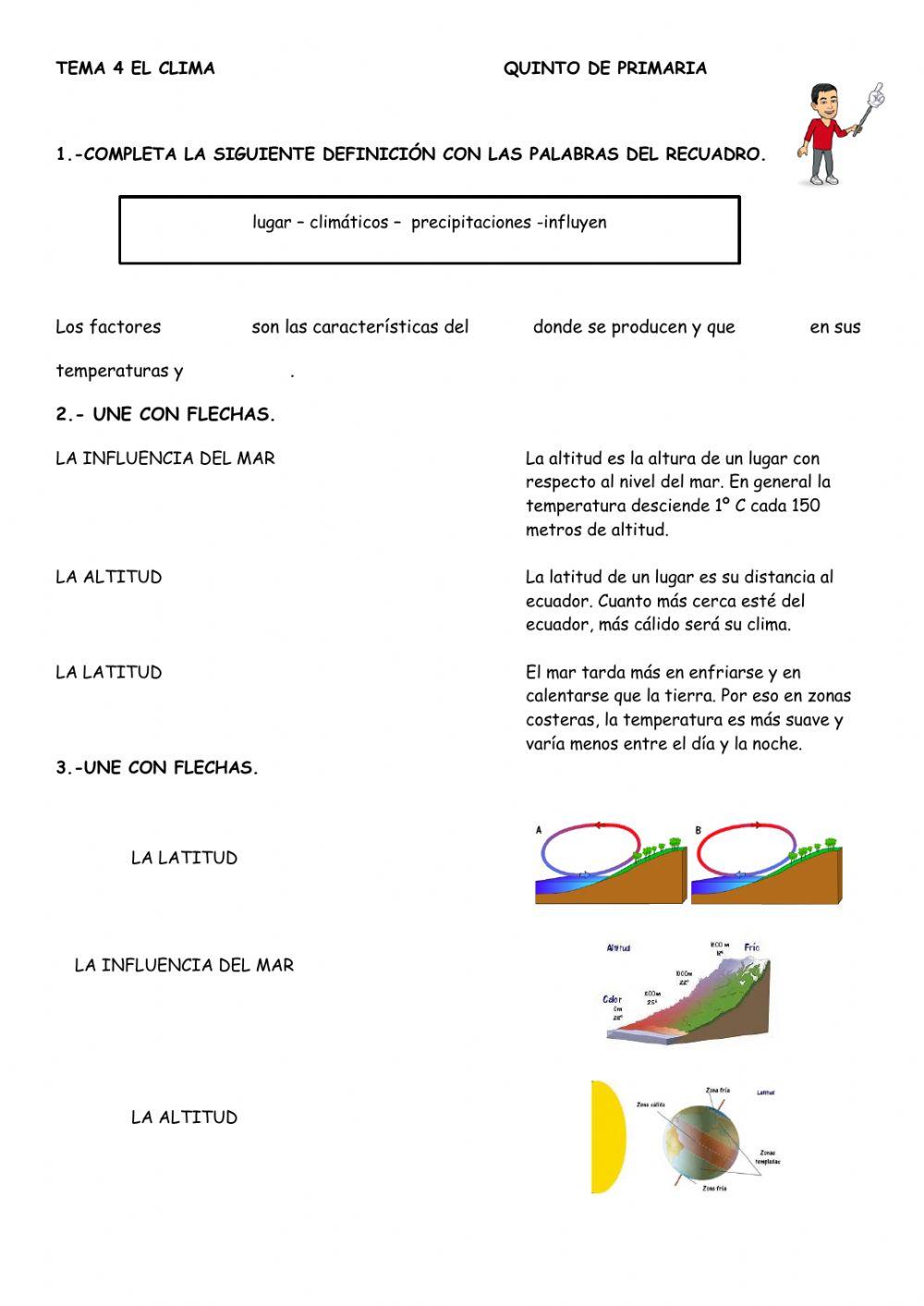 Ficha 2: El clima worksheet | Live Worksheets