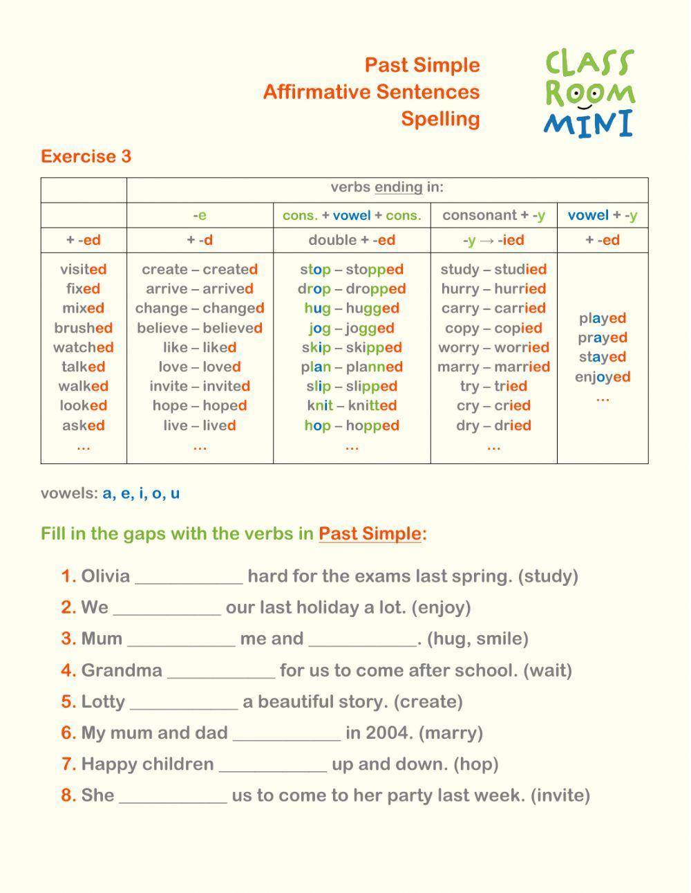 620766 | Past Simple Regular Verbs Spelling 3 | ruta426