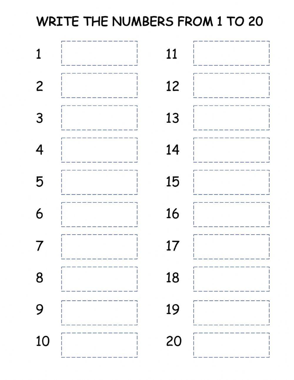 Numbers Write 1-20 2 6349967 | Debbie Griffith