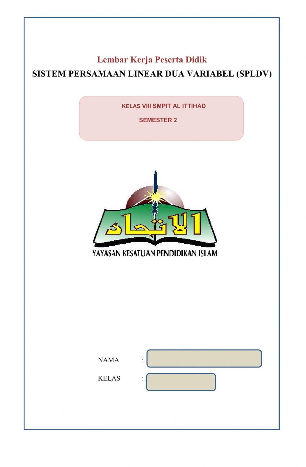 Latihan spldv interactive worksheet | Live Worksheets