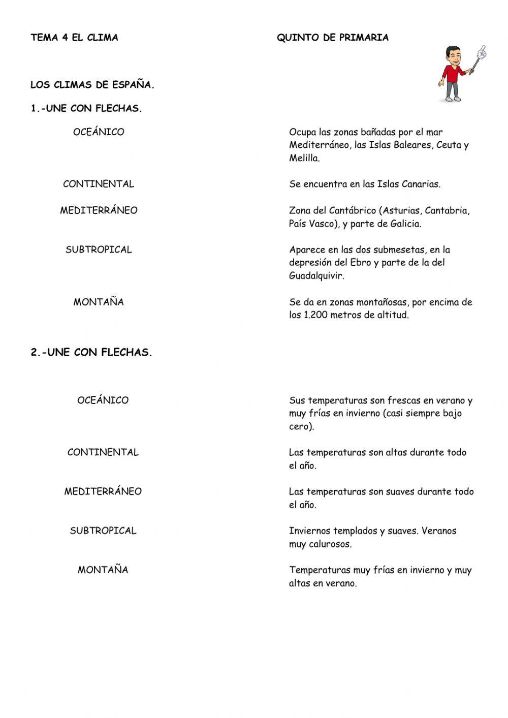 Ficha 4: El clima worksheet | Live Worksheets