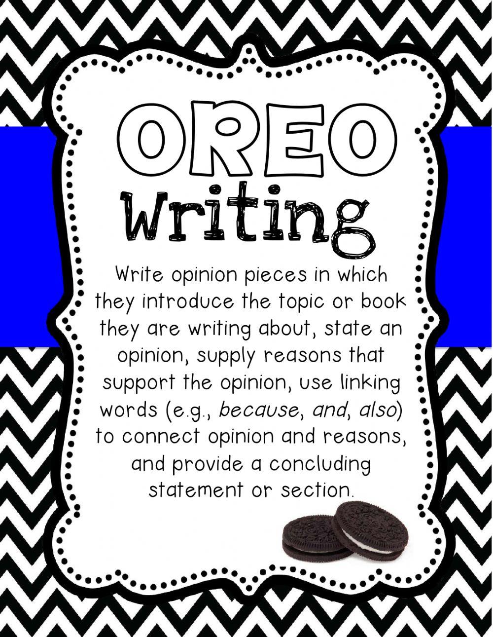 oreo paragraph example