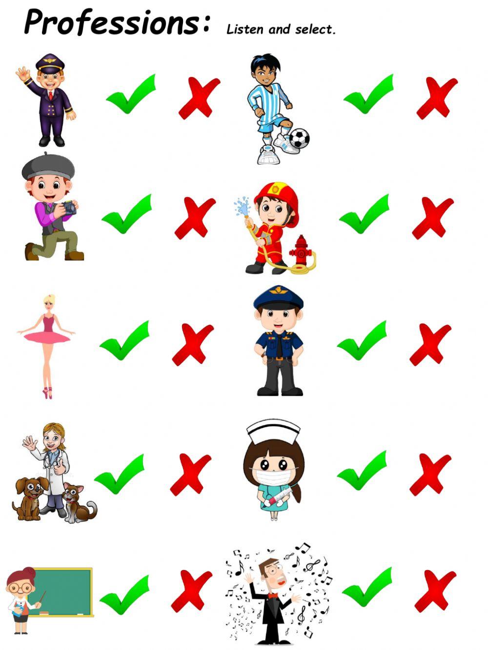 Professions 4 worksheet | Live Worksheets