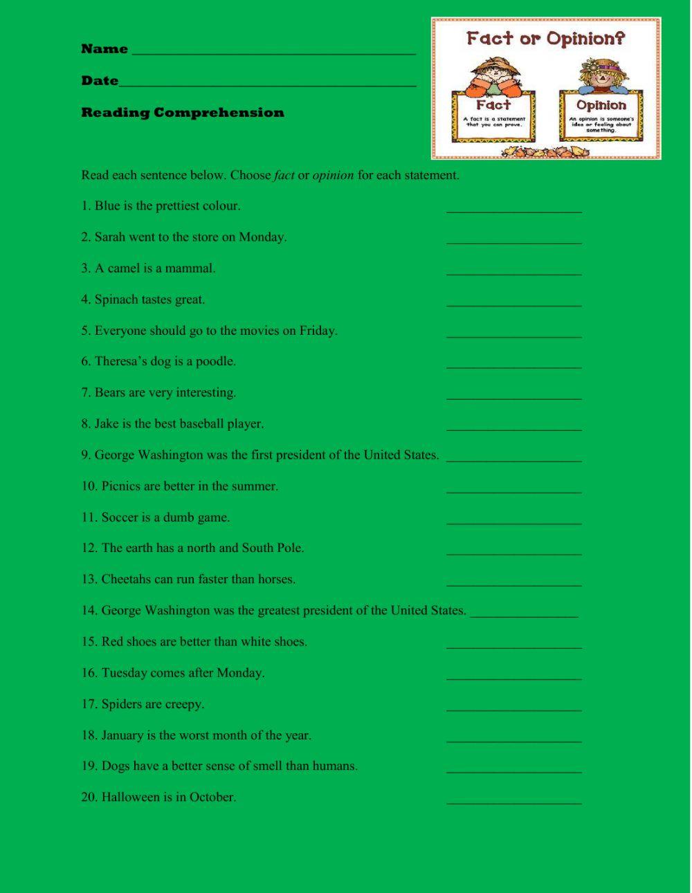 Fact And Opinion Activity For 5 Live Worksheets fact-and-opinion-activity-for-5-live-worksheets