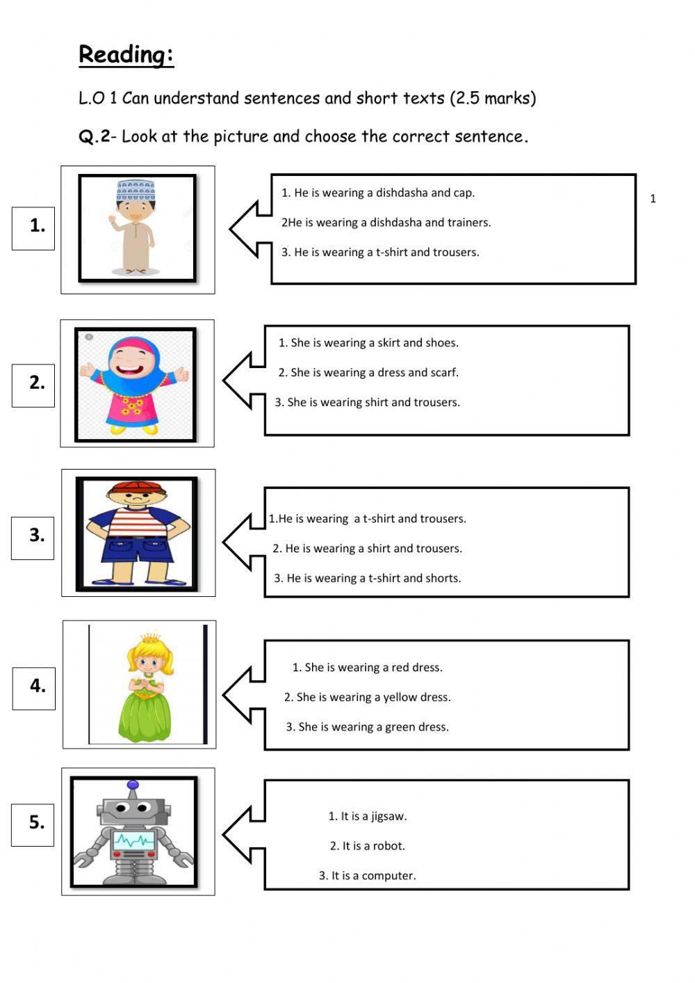 Class test1 worksheet | Live Worksheets