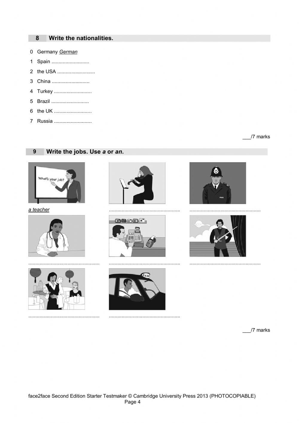 Starter 1 Final… | Free Interactive Worksheets | 6350704