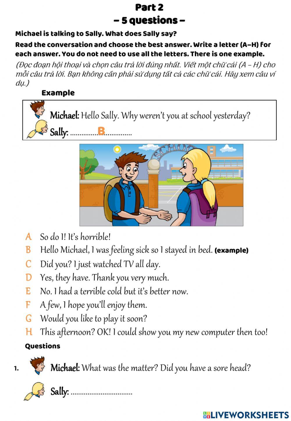 FLYERS TEST - WRITING READING online exercise for | Live Worksheets