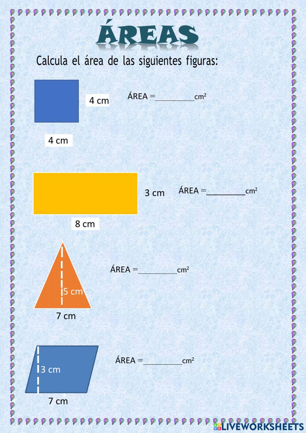 ÁREAS online exercise for | Live Worksheets