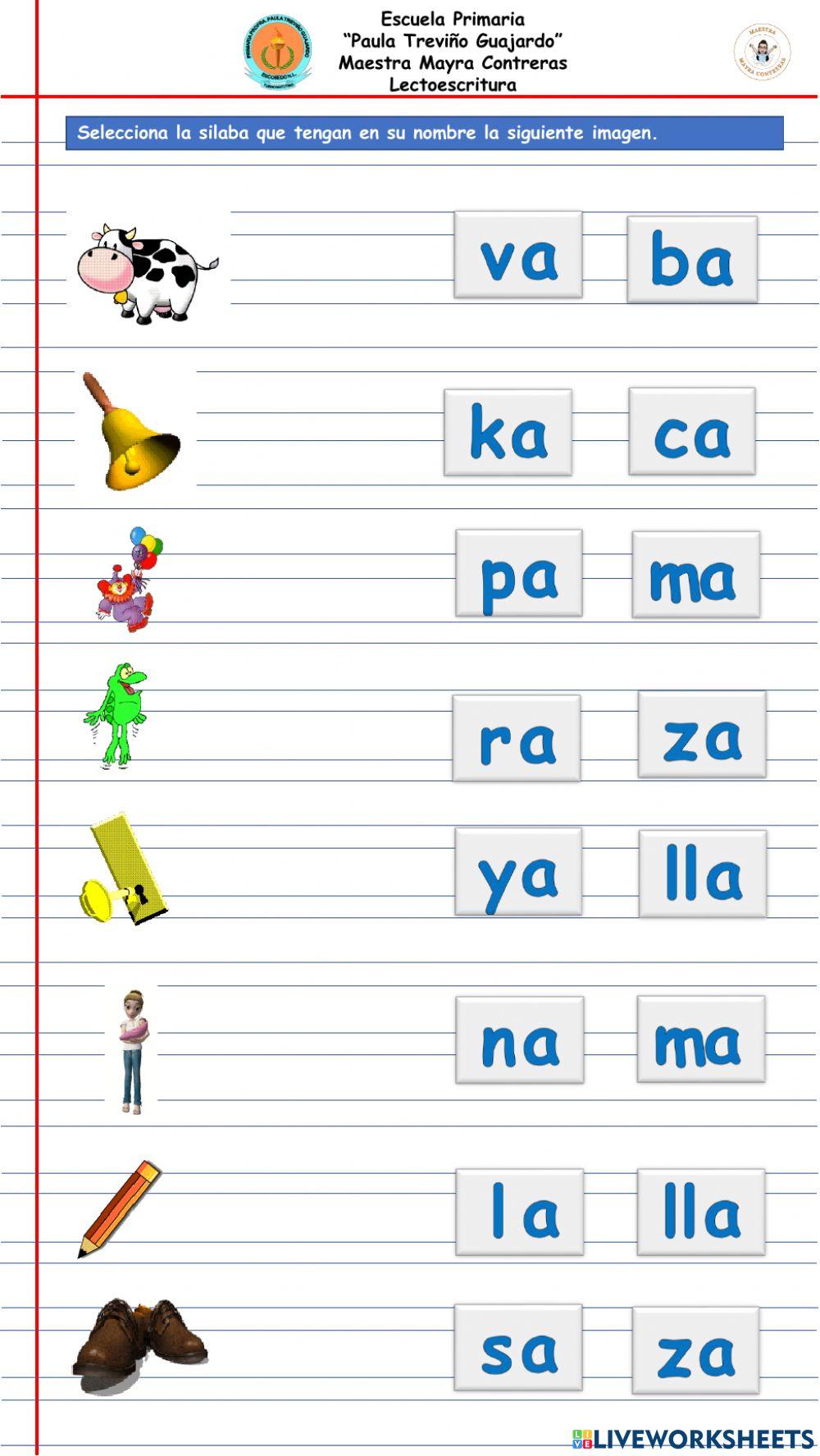 Mayra Contreras | Silabas con la A 1469798
