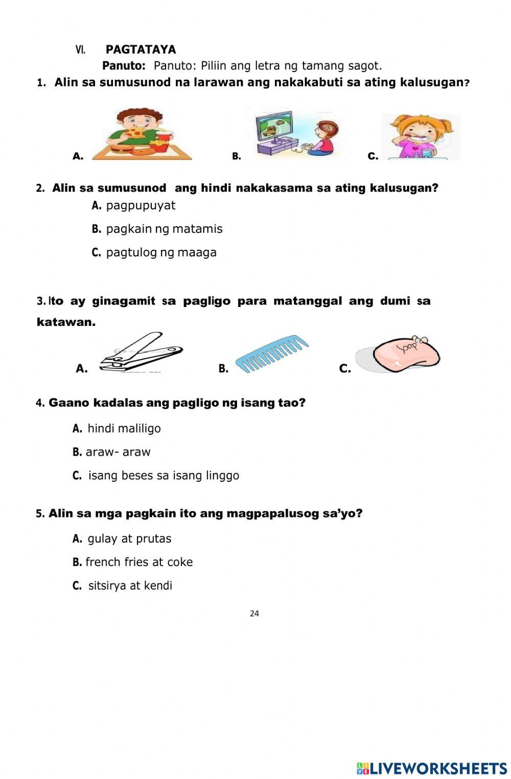 Edukasyon Sa Pagpapakatao Worksheet - vrogue.co